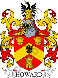 Howard Family Crest, Coat of Arms and Name History