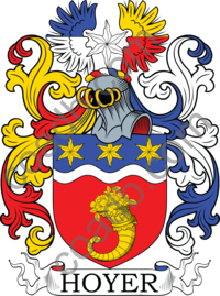Hoyer Family Crest, Coat of Arms and Name History