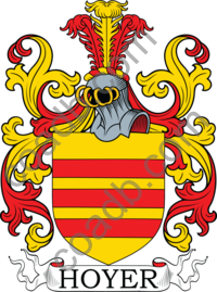Hoyer Family Crest, Coat of Arms and Name History