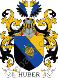Huber Family Crest, Coat of Arms and Name History