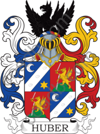 Huber Family Crest, Coat of Arms and Name History