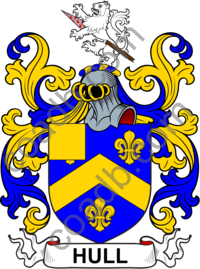 Hull Family Crest, Coat of Arms and Name History