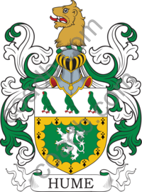 Hume Family Crest, Coat of Arms and Name History