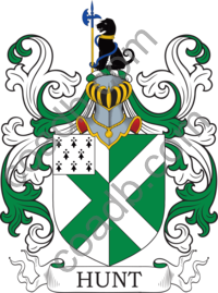 Hunt Family Crest, Coat of Arms and Name History