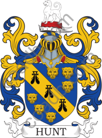 Hunt Family Crest, Coat of Arms and Name History