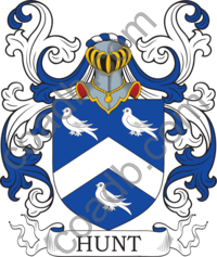 Hunt Family Crest, Coat of Arms and Name History