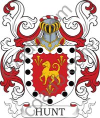 Hunt Family Crest, Coat of Arms and Name History