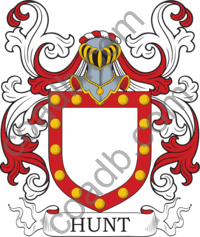 Hunt Family Crest, Coat of Arms and Name History