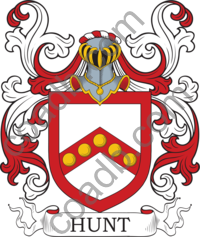 Hunt Family Crest, Coat of Arms and Name History