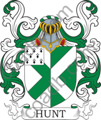 Hunt Family Crest, Coat of Arms and Name History