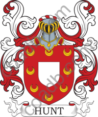 Hunt Family Crest, Coat of Arms and Name History