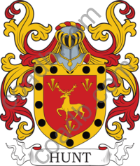 Hunt Family Crest, Coat of Arms and Name History