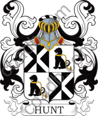 Hunt Family Crest, Coat of Arms and Name History