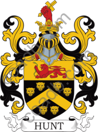 Hunt Family Crest, Coat of Arms and Name History