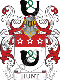 Hunt Family Crest, Coat of Arms and Name History