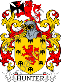 Hunter Family Crest, Coat of Arms and Name History