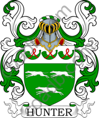 Hunter Family Crest, Coat of Arms and Name History