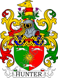 Hunter Family Crest, Coat of Arms and Name History