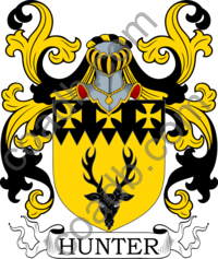 Hunter Family Crest, Coat of Arms and Name History