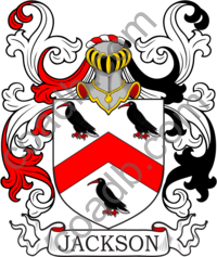 Jackson Family Crest, Coat of Arms and Name History
