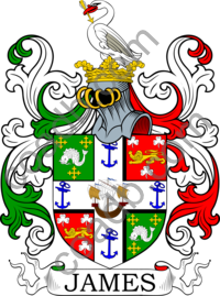 James Family Crest, Coat of Arms and Name History