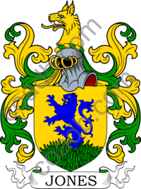 Jones Family Crest, Coat of Arms and Name History