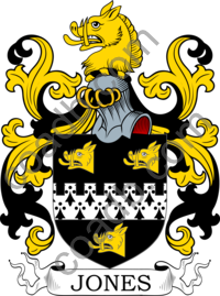 Jones Family Crest, Coat of Arms and Name History