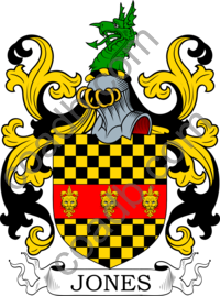 Jones Family Crest, Coat of Arms and Name History