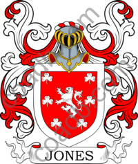 Jones Family Crest, Coat of Arms and Name History