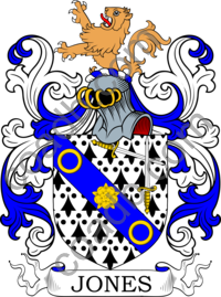Jones Family Crest, Coat of Arms and Name History