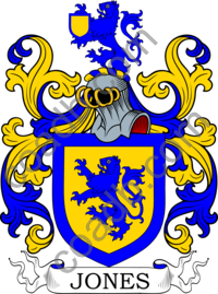 Jones Family Crest, Coat of Arms and Name History