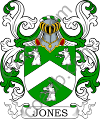 Jones Family Crest, Coat of Arms and Name History