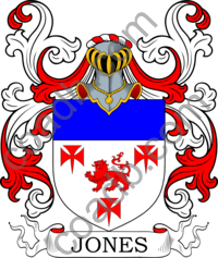 Jones Family Crest, Coat of Arms and Name History