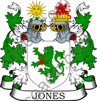Jones Family Crest, Coat of Arms and Name History