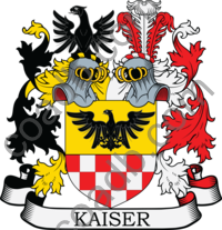 Kaiser Family Crest, Coat of Arms and Name History