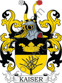 Kaiser Family Crest, Coat of Arms and Name History