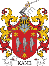 Kane Family Crest, Coat of Arms and Name History