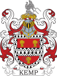 Kemp Family Crest, Coat of Arms and Name History