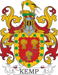Kemp Family Crest, Coat of Arms and Name History
