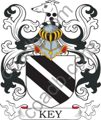 Key Family Crest, Coat of Arms and Name History