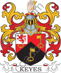 Keyes Family Crest, Coat of Arms and Name History
