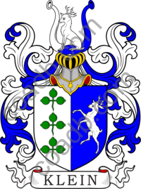 Klein Family Crest, Coat of Arms and Name History