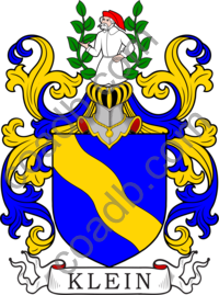 Klein Family Crest, Coat of Arms and Name History