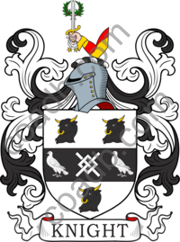 Knight Family Crest, Coat of Arms and Name History