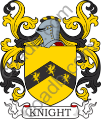 Knight Family Crest, Coat of Arms and Name History
