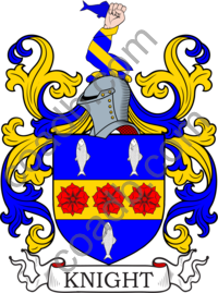 Knight Family Crest, Coat of Arms and Name History