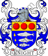 Knight Family Crest, Coat of Arms and Name History