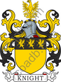 Knight Family Crest, Coat of Arms and Name History