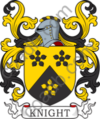 Knight Family Crest, Coat of Arms and Name History