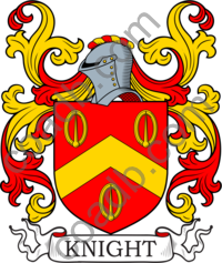 Knight Family Crest, Coat of Arms and Name History